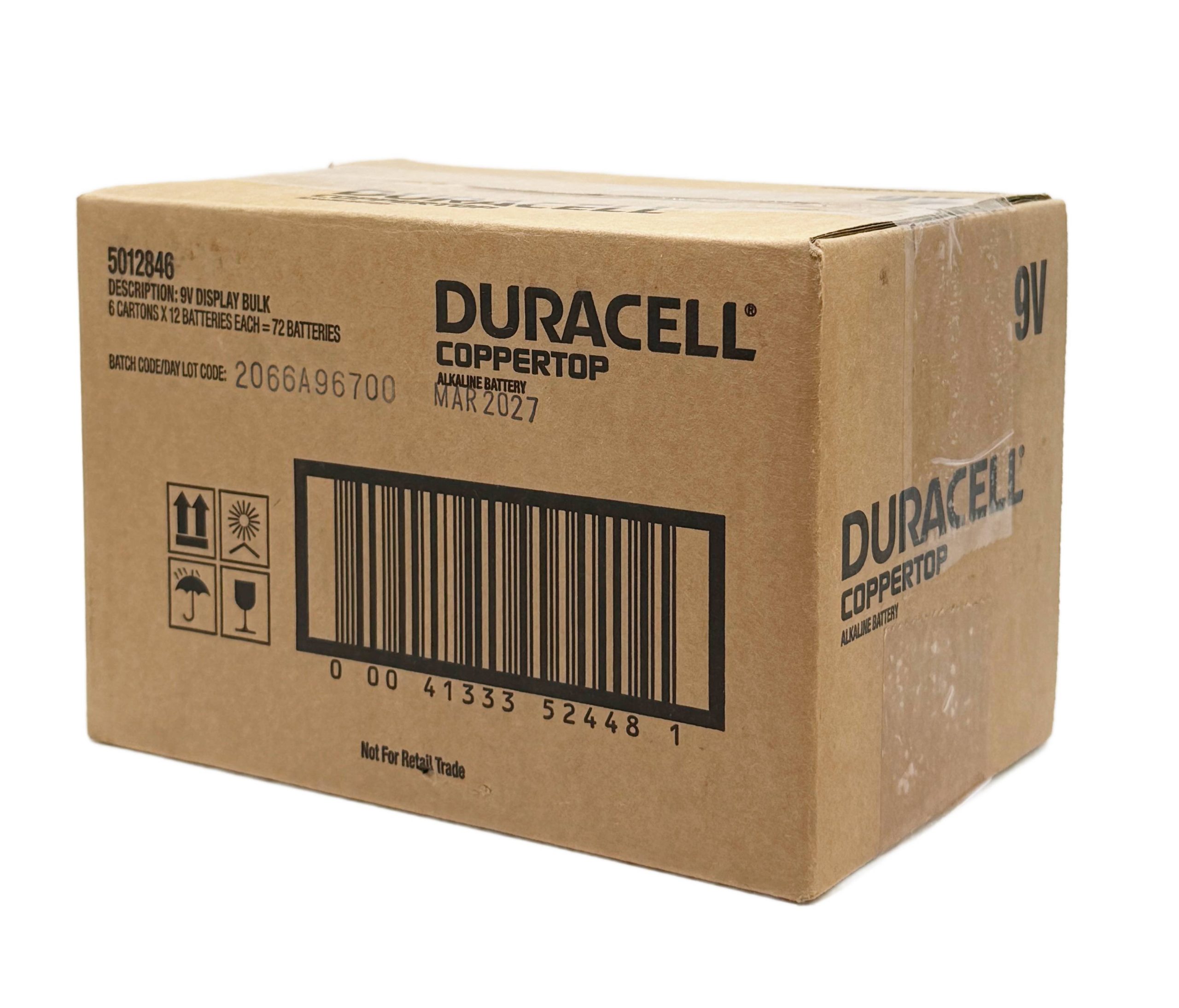 Duracell Coppertop 9V Batteries Case of 72 - Better Buy Batteries